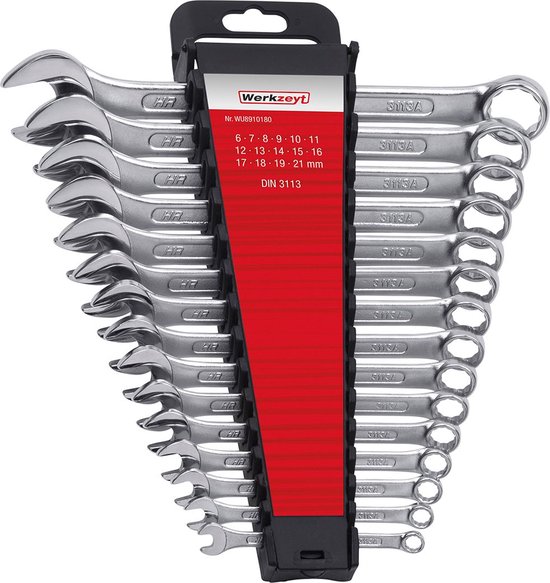 Ring- en steeksleutelset 15 delig | bol