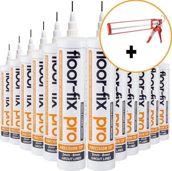 Floor Fix Pro injectielijm 12 stuks + kitspuit | bol.com