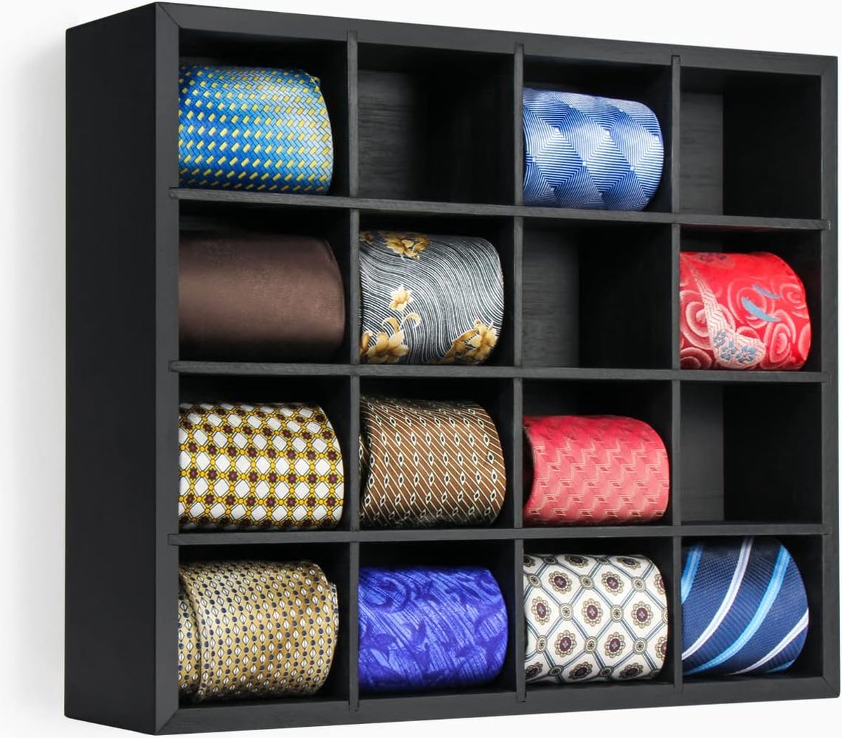 Tie Rack Wall Mount Tie Organizer Black Tie Display Racks Wall Mount ...