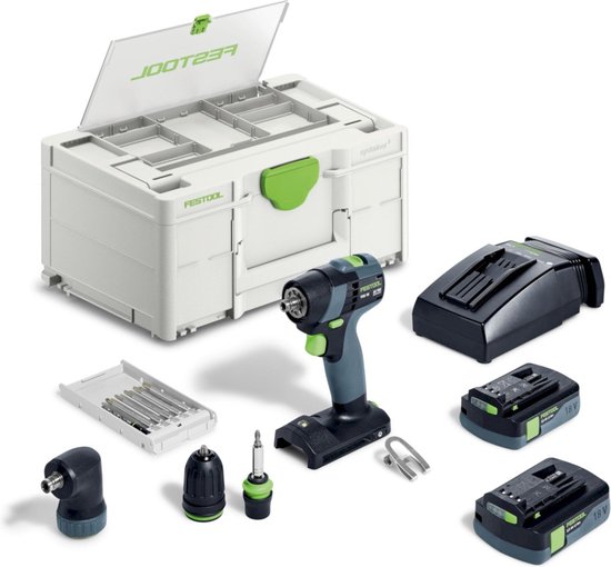 Festool TXS 18 C 3,0-Set Accu Schroefboormachine 18V 3.0Ah in Systainer - 576896 | bol.com