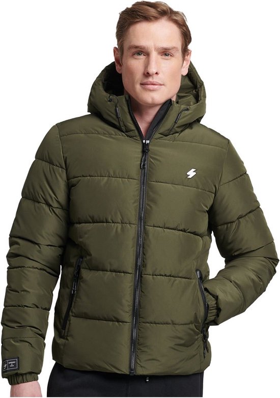Superdry Code SL Hooded Longline Puffer Heren Jas - Maat M | bol.com