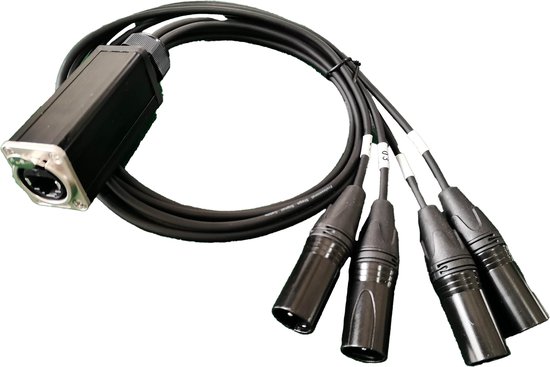 BOS Label - 4x XLR over ethernet - Ethercon XLR split - 4X Male XLR - 1x RJ45 - CAT6 -... | bol