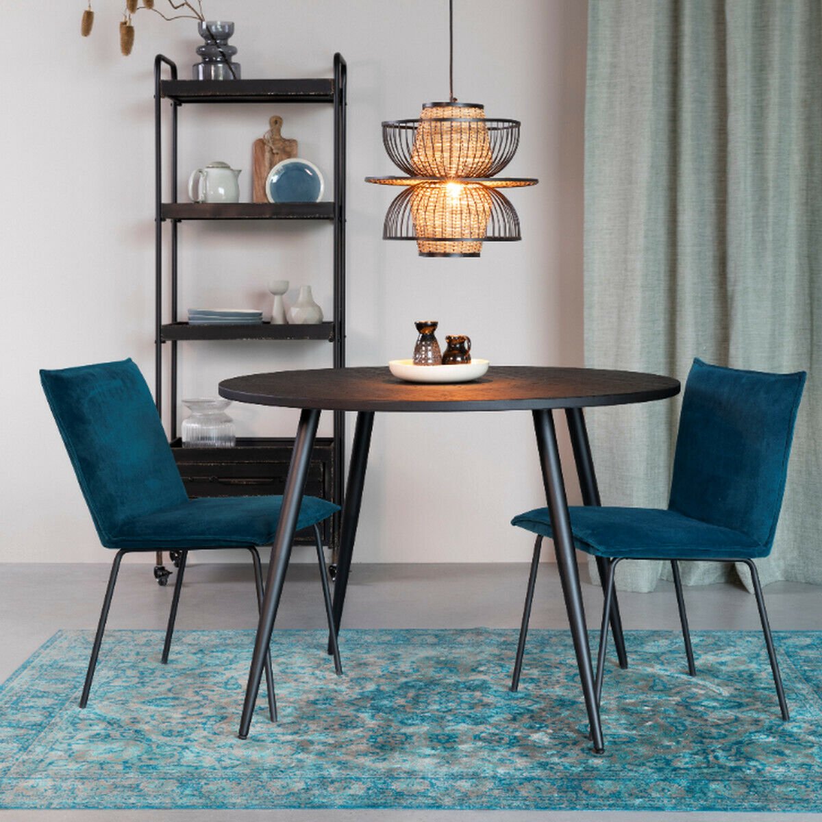 Mora eettafel rond 110 cm zwart | bol.com