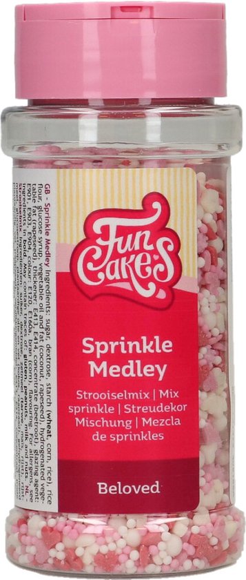 FunCakes Sprinkles Taartdecoratie - Sprinkle Medley - Geliefd - 65g | bol