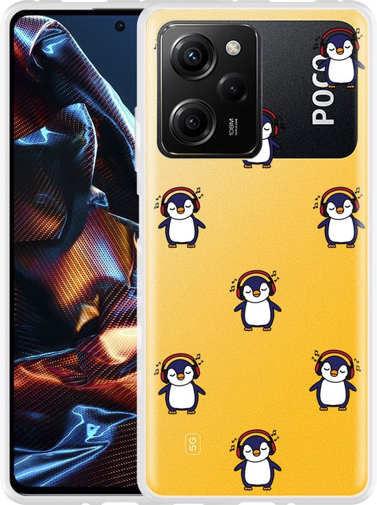 Cazy Hoesje geschikt voor Poco X5 Pro Penguin Chillin | bol