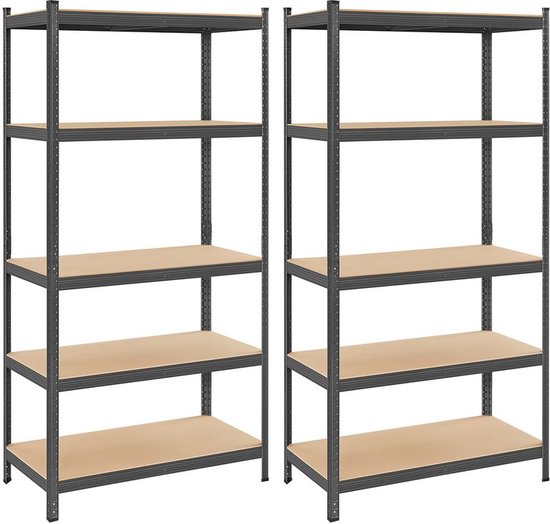 Rootz Opbergrek - Set Van 2 Opbergrekken - Staande Planken - 5 Planken ...