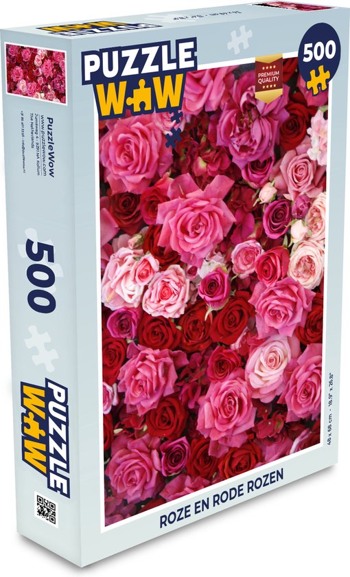 Puzzel Roze en Rode Rozen - Legpuzzel - Puzzel 500 stukjes | bol.com
