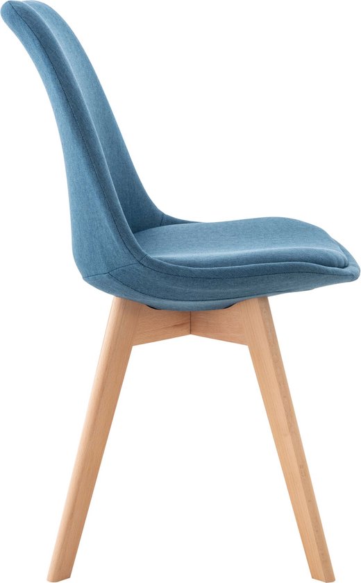 Luxe Stoel Roy - Blauw - Beukenhout - Modern Design - Rugleuning - Set ...