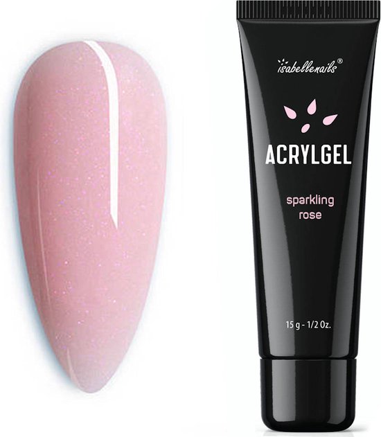 Isabelle Nails Acryl Polygel Sparkling Rose 15g. | bol