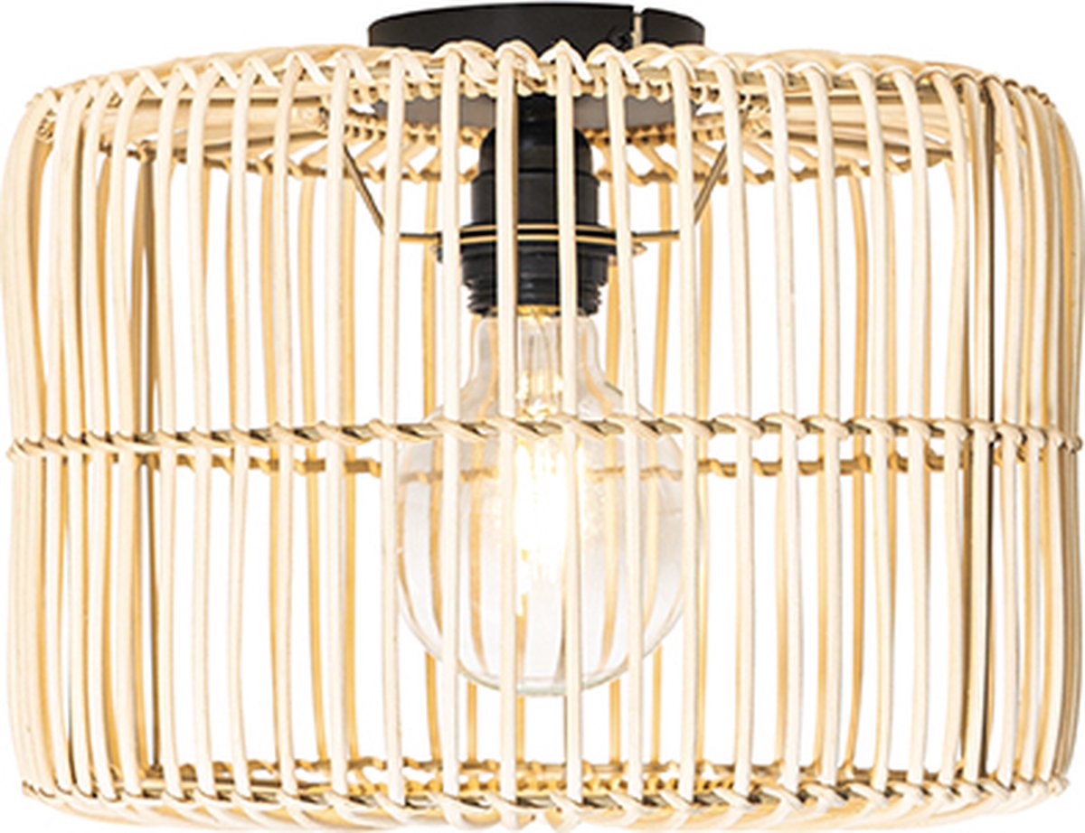 QAZQA maud - Oosterse Plafondlamp - 1 lichts - Ø 30 cm - Naturel ...