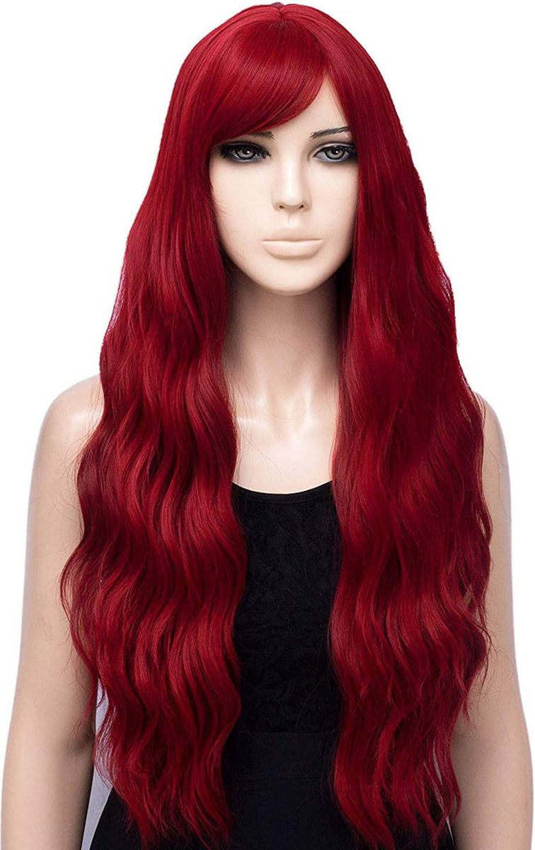 Gratyfied - Pruiken Dames - Pruiken Dames Lang Haar - Pruik Rood - 70 ...