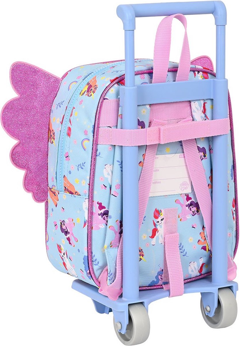 Schoolrugzak met Wielen My Little Pony Wild & free Blauw Roze 22 x 27 x ...