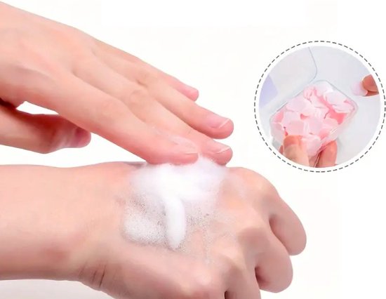 Draagbare handzeep Rose - 100 stuks in doosje - gadgets voor reizigers ...