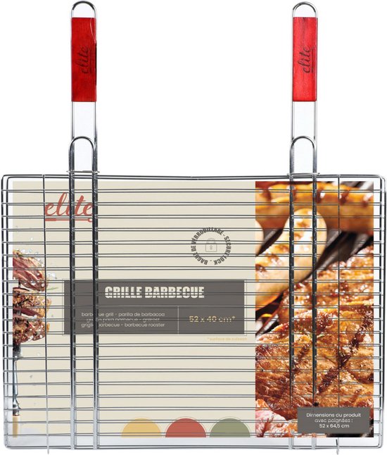 Elite BBQ/barbecue rooster - klem grill - metaal - 52x40x1cm - vlees ...