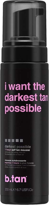 B.Tan Zelfbruiner - I Want The Darkest Tan Possible - 200 ml | bol