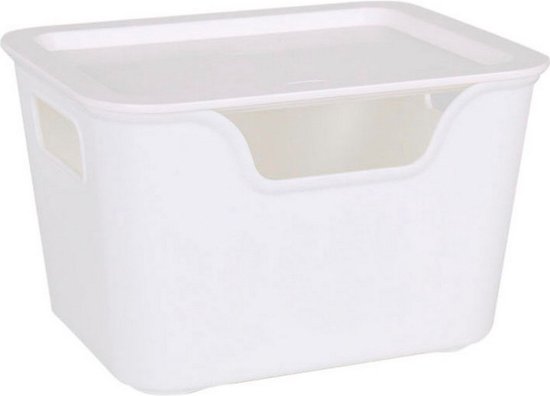 Storage Box with Lid Bella Anthracite (18 x 14 x 11 cm) | bol