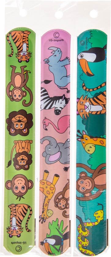 12 STUKS Klaparmband Wilde Dieren - Uitdeelcadeautjes - Traktatie ...