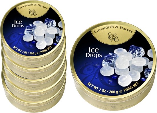 6 Blikjes Ice Drops á 200 gram - Voordeelverpakking Snoepgoed | bol