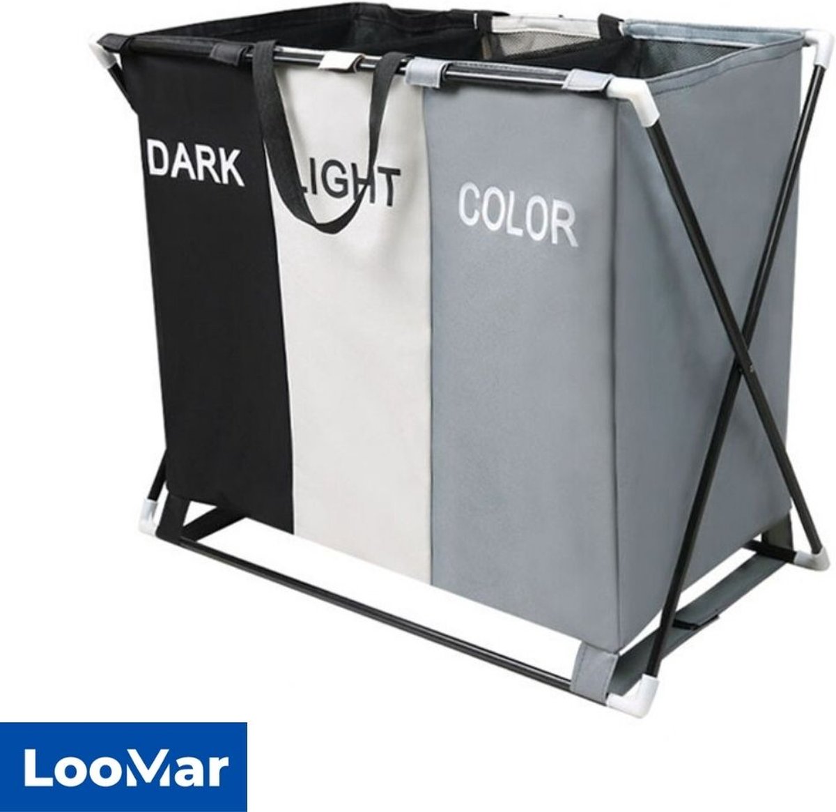 Loomar Panier à Linge 3 Compartiments et Pliable - Boîte à Linge ...