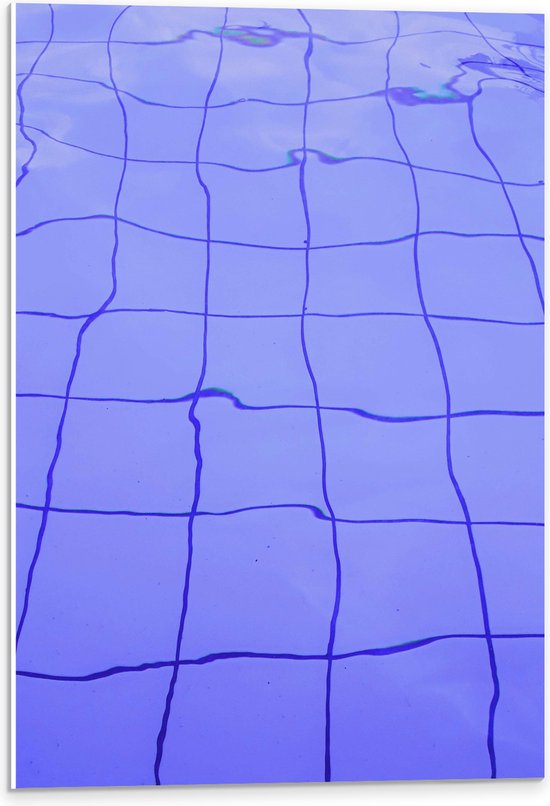 PVC Schuimplaat- Water van Geruit Zwembad - 40x60 cm Foto op PVC ...