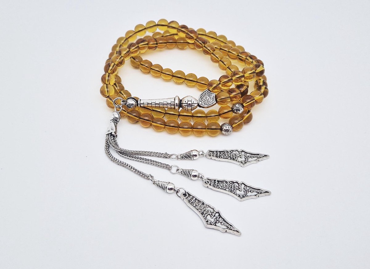 Tasbih 99 Klassieke Natuursteen Kralen - Moslim Gebed Kraal - Ronde ...