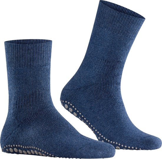 FALKE Homepads antislip noppen katoen merino wol huissokken heren blauw ...