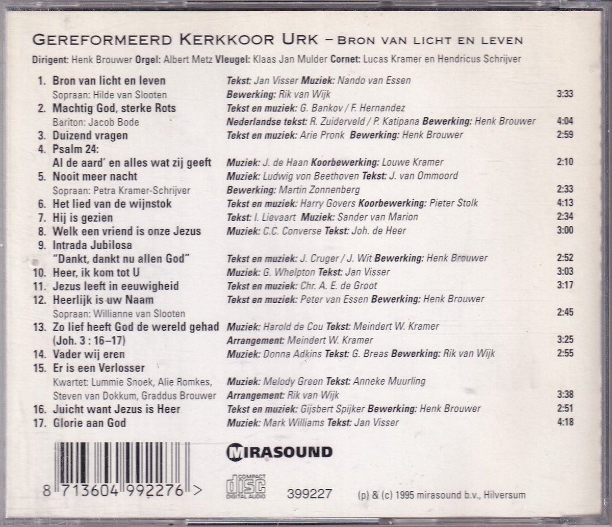 Bron van licht en leven - Gereformeerd Kerkkoor Urk o.l.v. Henk Brouwer ...
