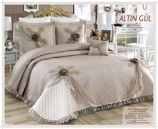 Chique spreien set - Luxe bedsprei set - Bedsprei - 100% katoen - Deken ... Chique spreien set - Luxe bedsprei set - Bedsprei - 100% katoen - Deken ...
