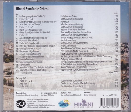 Jeruzalem o stad van goud - Hineni Symfonie Orkest o.l.v. Lubertus ...