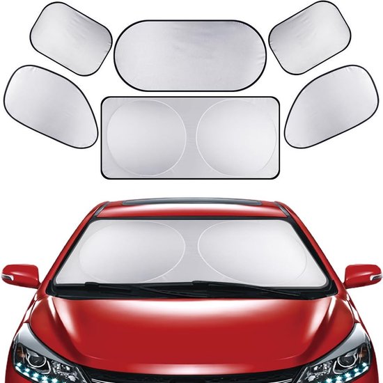 Zonnescherm auto 6 * stuks opvouwbare zonnescherm tegen hitte en uv ...