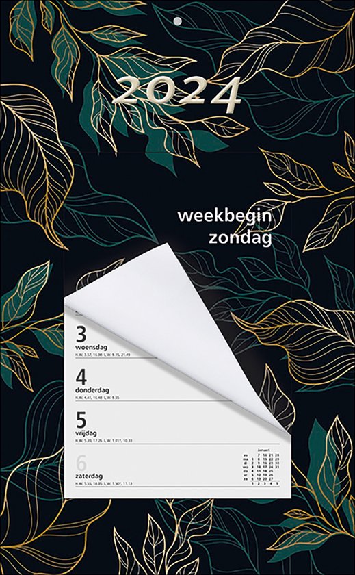 MGPcards - Week Scheurkalender 2024 - Week begint op Zondag - Bladeren ...