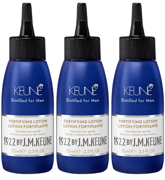 Keune 1922 By JM Fortifying Lotion - 3x75ml | bol.com