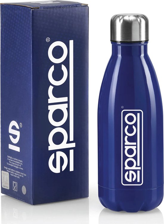 Sparco RVS Waterfles 500ML - Blauw | bol