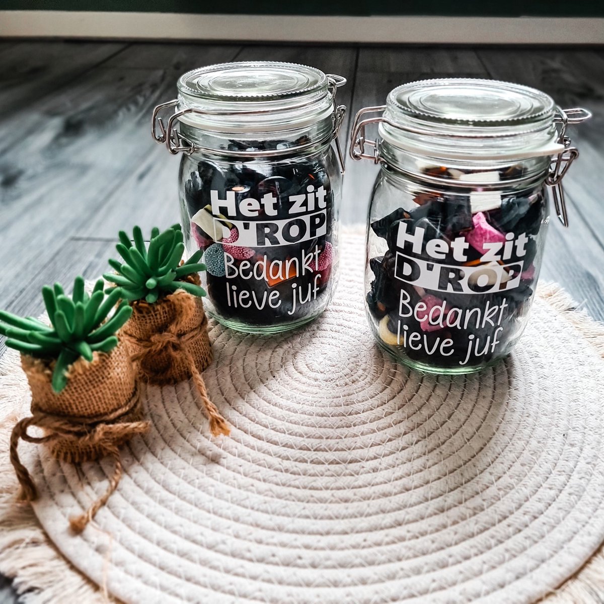 Snoeppot - Het zit D'ROP - Bedankje - Juffrouw - Einde schooljaar ...