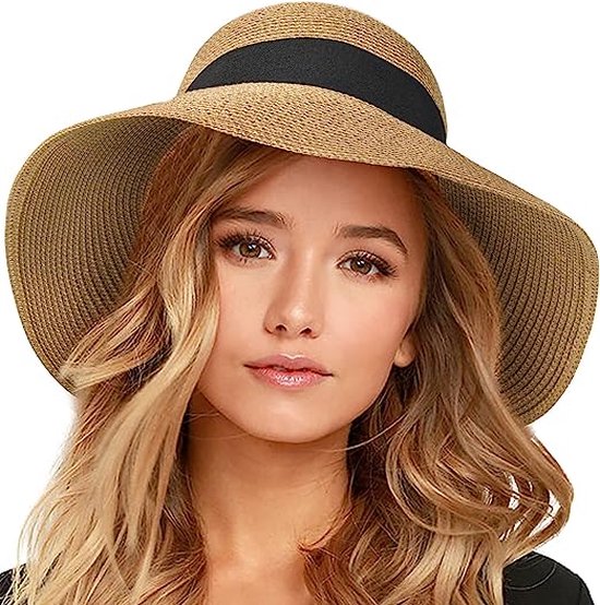 Zonnehoed Dames - Zomerhoed - Strohoed UV - Strandhoed - Hoed voor ...