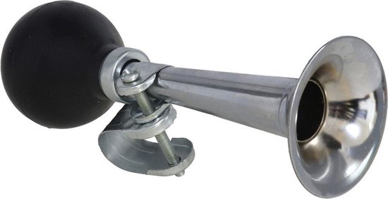 Fietstoeter met knijpgedeelte - metaal - kinderfiets/skelter - 21 cm | bol