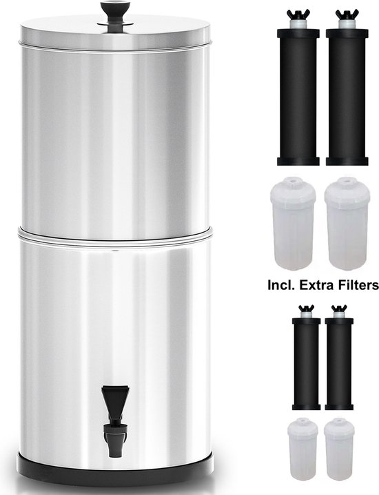 Waterfilter Filter 8.5L Carbon Gravity Water Filter - 2 Koolstof ...