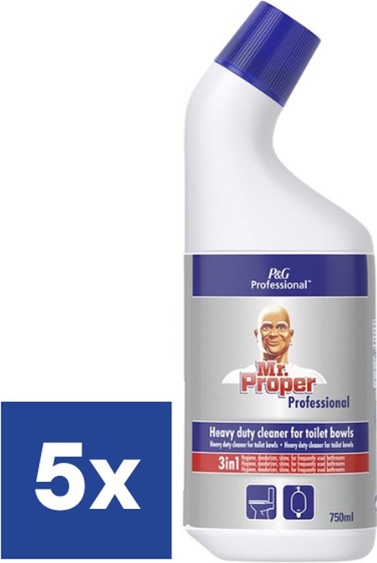 Mr Proper Professional Toiletreiniger - 5 x 750 ml | bol.com