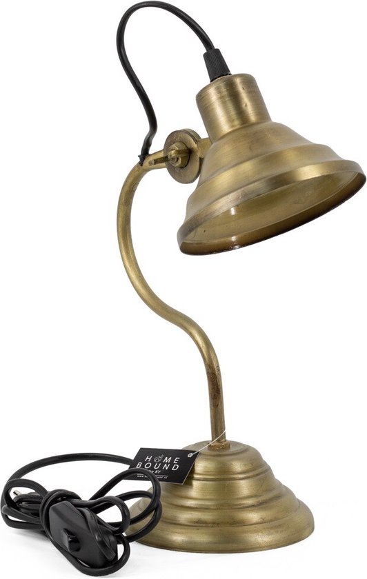 Bureaulamp metaal goud | bol