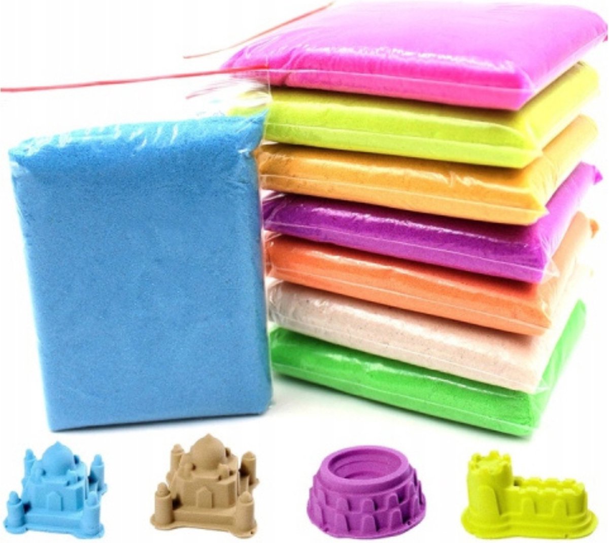 Kinetisch Zand - 2 kg Magisch Zand - Inclusief vormpjes - Willekeurige ...