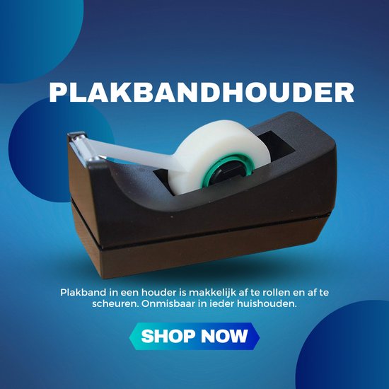 plakband houder - Inclusief 2 Rollen Plakband - zwart | bol.com