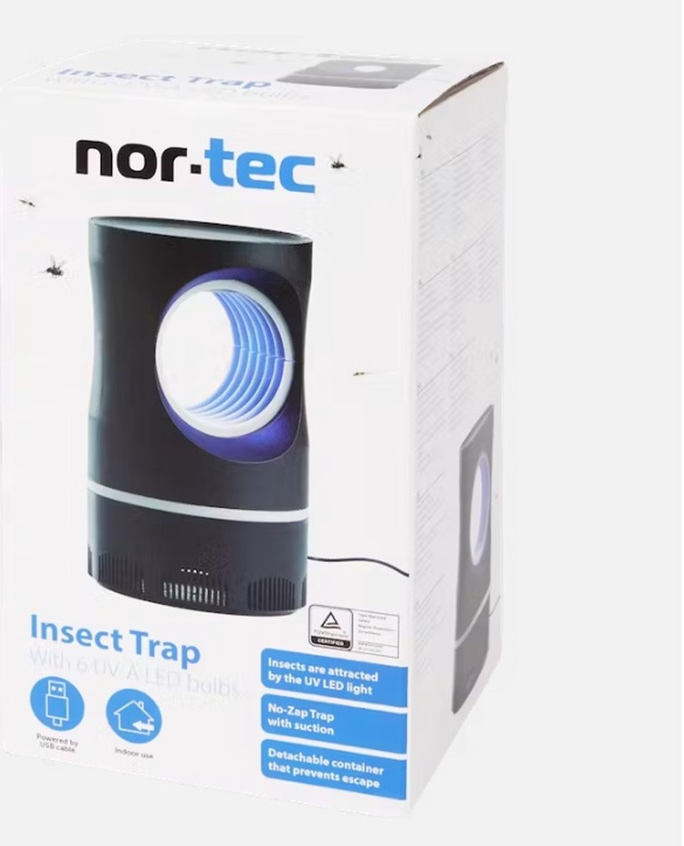 Nor-Tec insectenvanger - Lokt vliegende insecten en zuigt ze op ...
