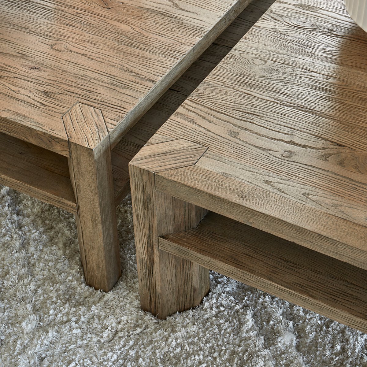 Riviera Maison Salontafel vierkant - Monza Coffee Table 100x100 - Gerecycled Eikenhout... | bol.com