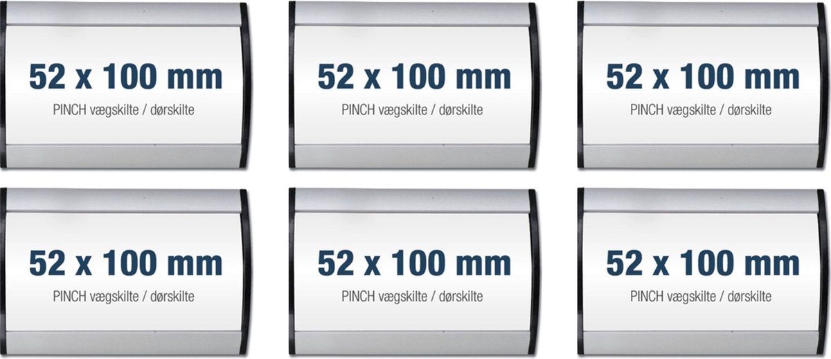 6 pack bewegwijzeringsborden/formaat 52x100mm/wegwijs bordjes/aluminium ...
