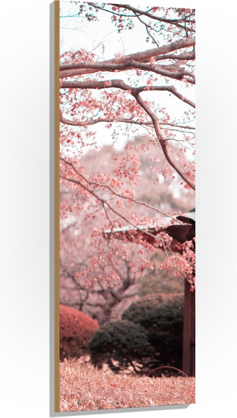 Hout - Bomen - Bloemen - Planten - Gras - Huisje - Hout - 50x150 cm - 9 ...