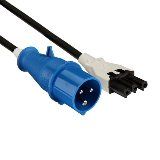 - CEE 3-pins 16A stroomkabel - 3x 1,50mm / zwart - 3 meter | bol