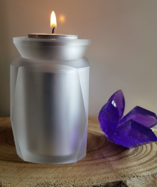 Mini Urn met waxine houder kern zilver | bol