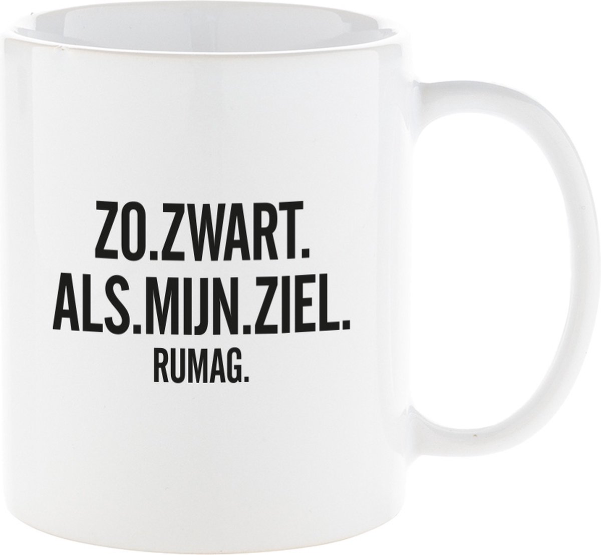 RUMAG Mok - Zo zwart als mijn ziel - Mok met grappige leuke tekst | bol