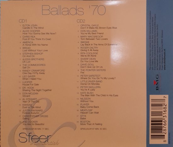 Sfeer En Romantiek - Ballads '70- De Beste Ballads Uit De Jaren 70 ...