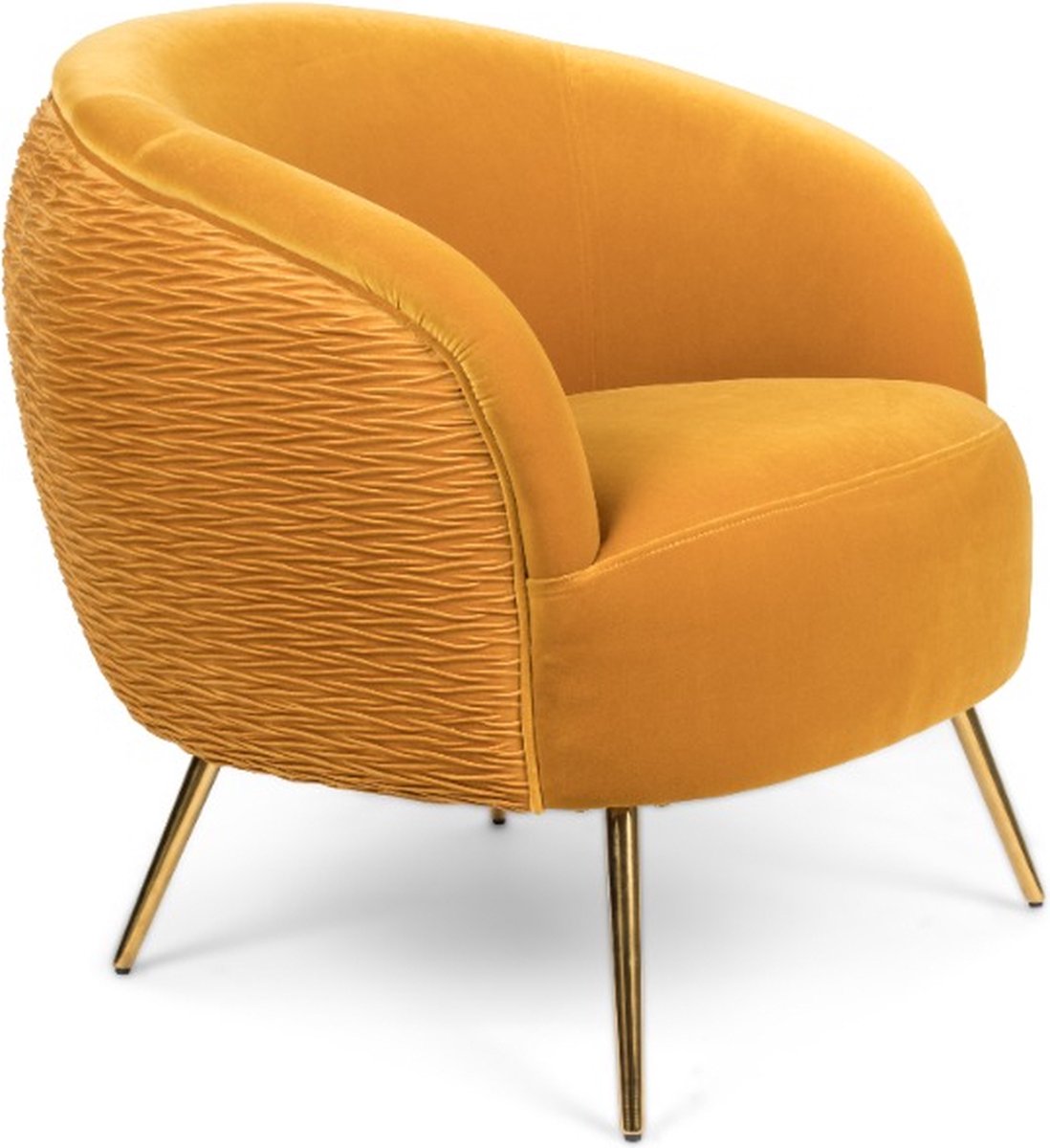 BOLD MONKEY So Curvy Lounge Chair Ochre | bol